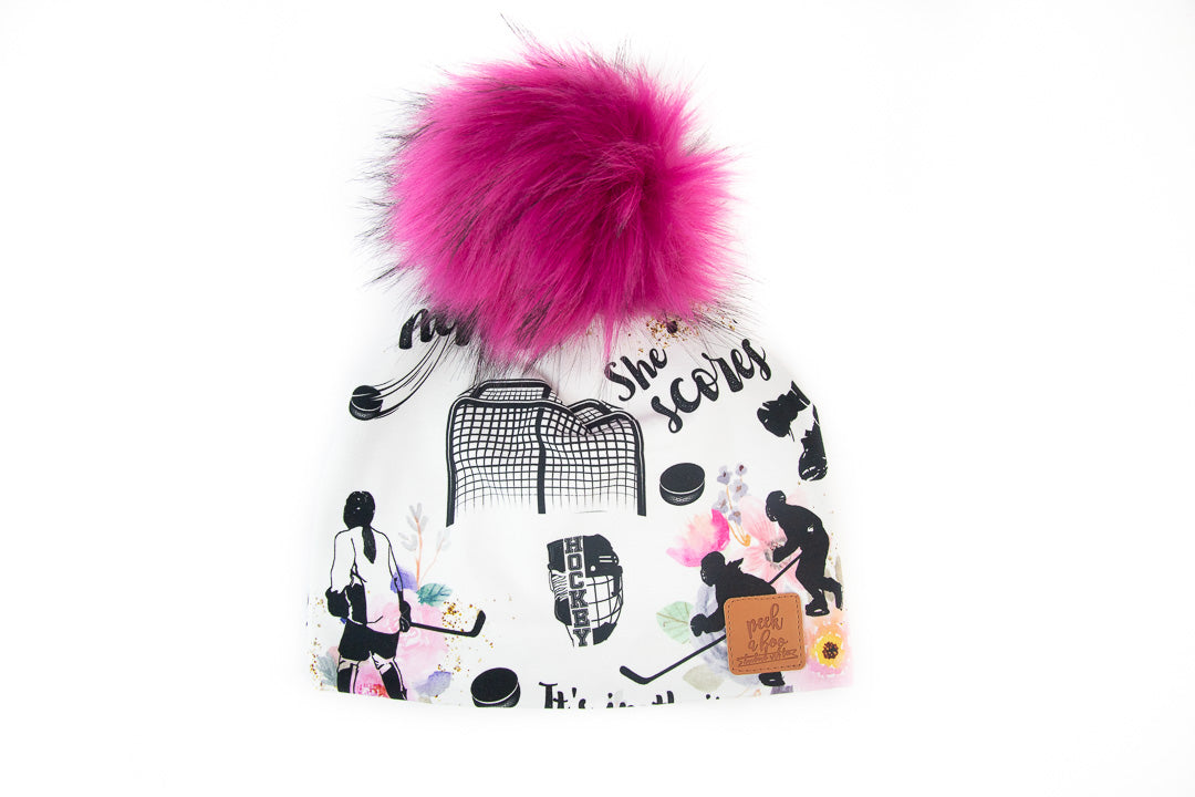 3 Season Toque Girl Hockey – Peek-a-Boo mini creation